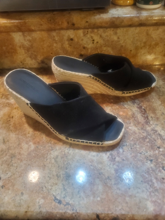 Banana Republic | Shoes | Banana Republic Black Espadrille Wedge ...
